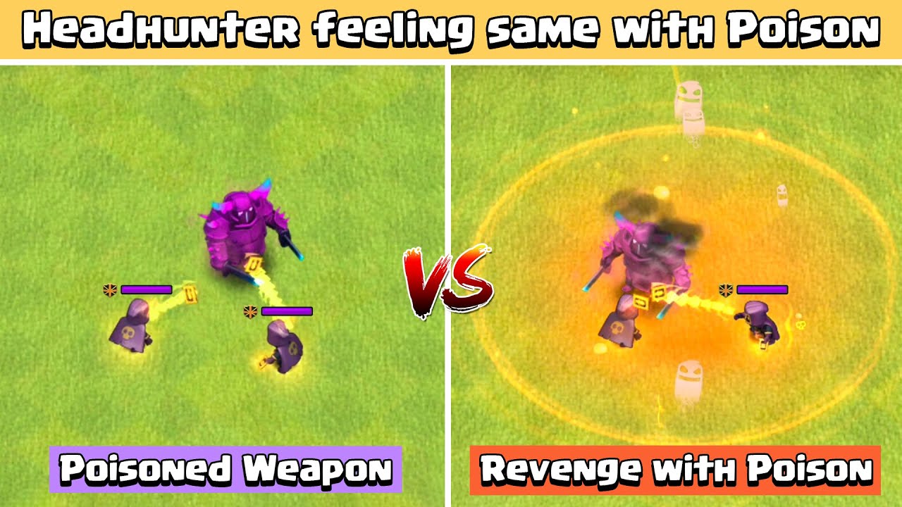 Headhunter VS All Troops + Poison Spell | Clash of Clans - YouTube