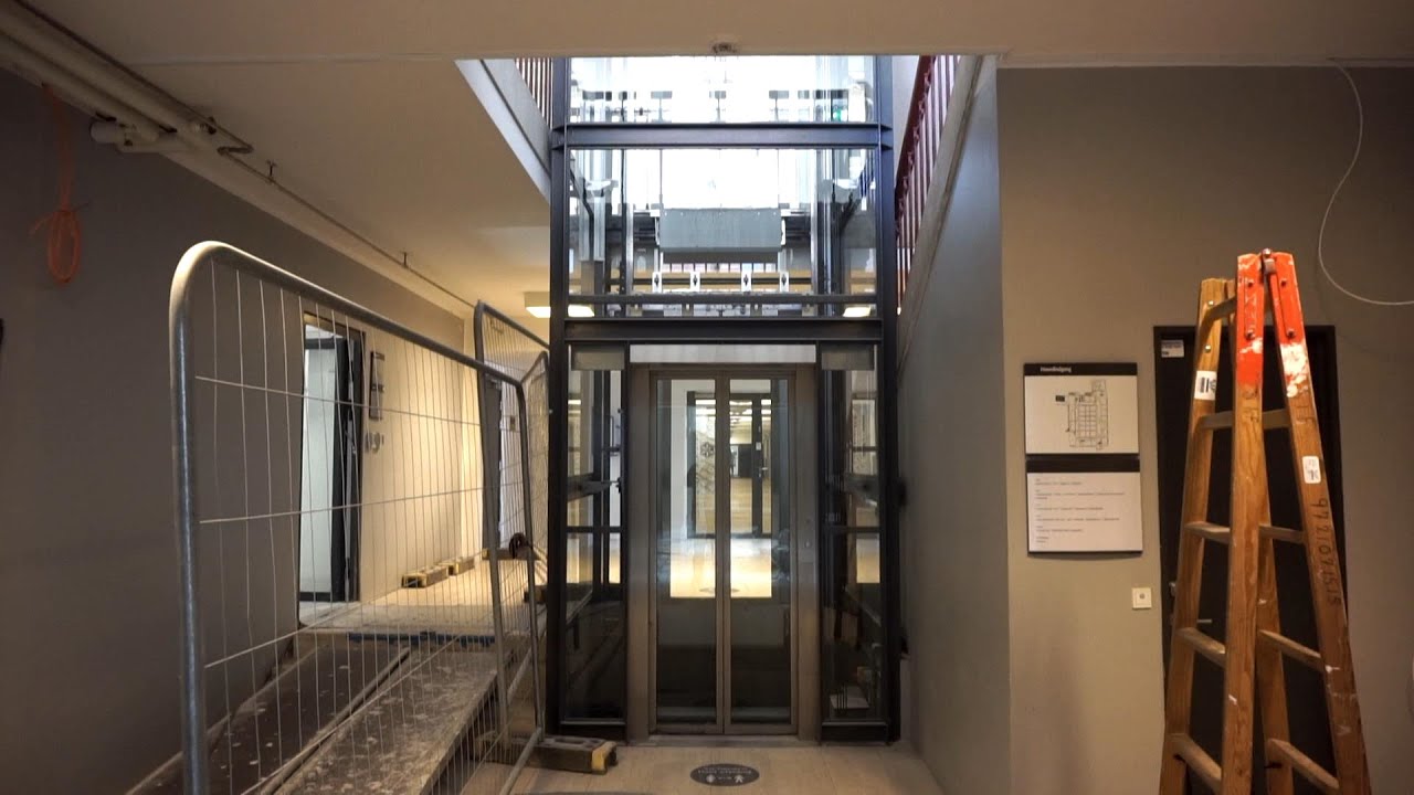 2005 ThyssenKrupp bottom-drive MRL traction elevator @ Tuborgvej 164 ...