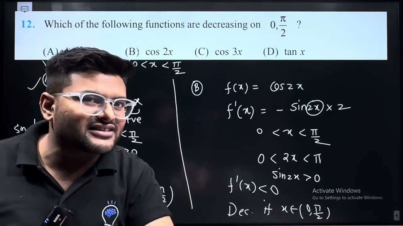 12 Which Of The Following Functions Are Strictly Decreasing On 0 2 12 Which Of The Following Functions Are Strictly Decreasing On 0 2
