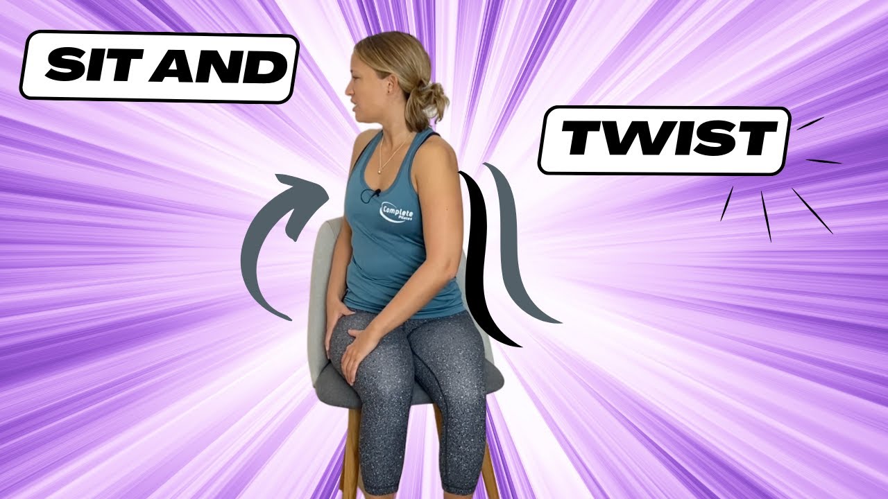 Prevent back pain at home: seated spinal rotation - YouTube