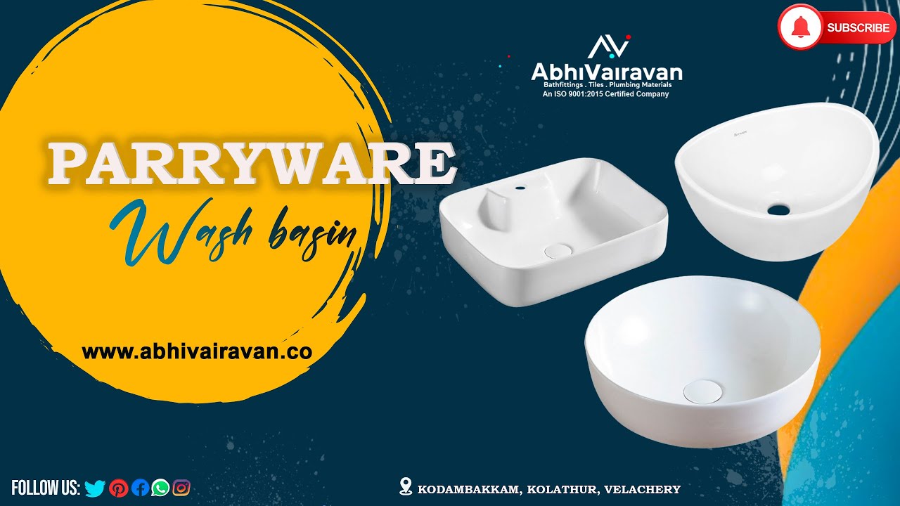 Enhance Your Bathroom style with Parryware Washbasins | Abhi Vairavan | Parryware - YouTube
