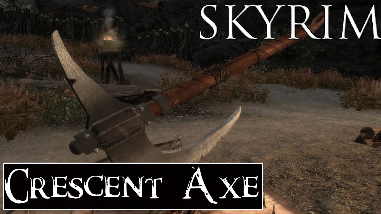 Skyrim Mods: Crescent Axe - YouTube