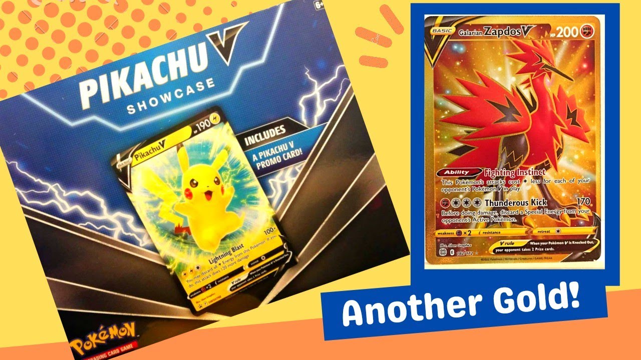 PIKACHU V SHOWCASE BOX UNBOXING! Another gold card! - YouTube