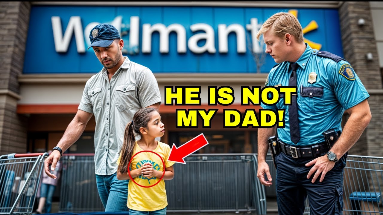 POLICE OFFICER SEES LITTLE GIRL MAKE A SIGN TO HIM. WHEN HE APPROACHES ...