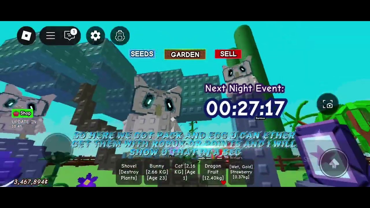 Reviewing the Grow ur Garden moonlit update! - YouTube