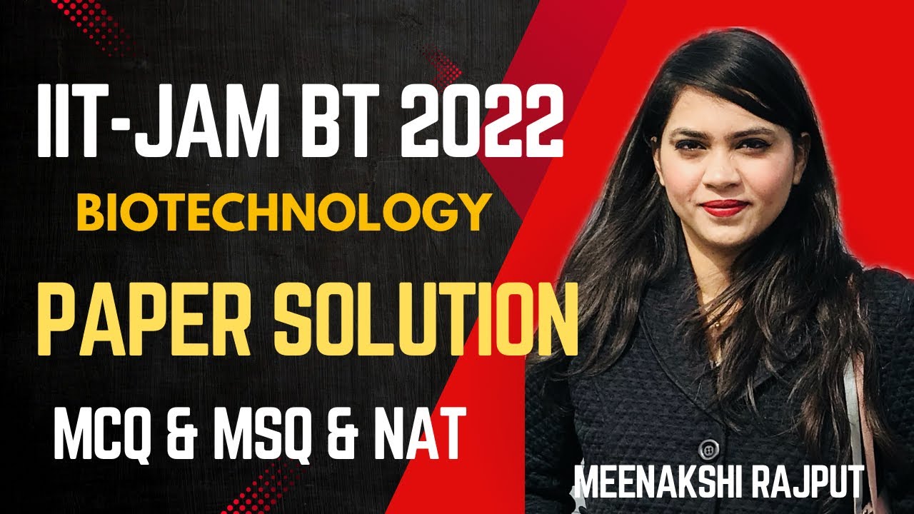 Target IIT-JAM 2025 | IIT-JAM Biotechnology 2022 PYQs Solution ...