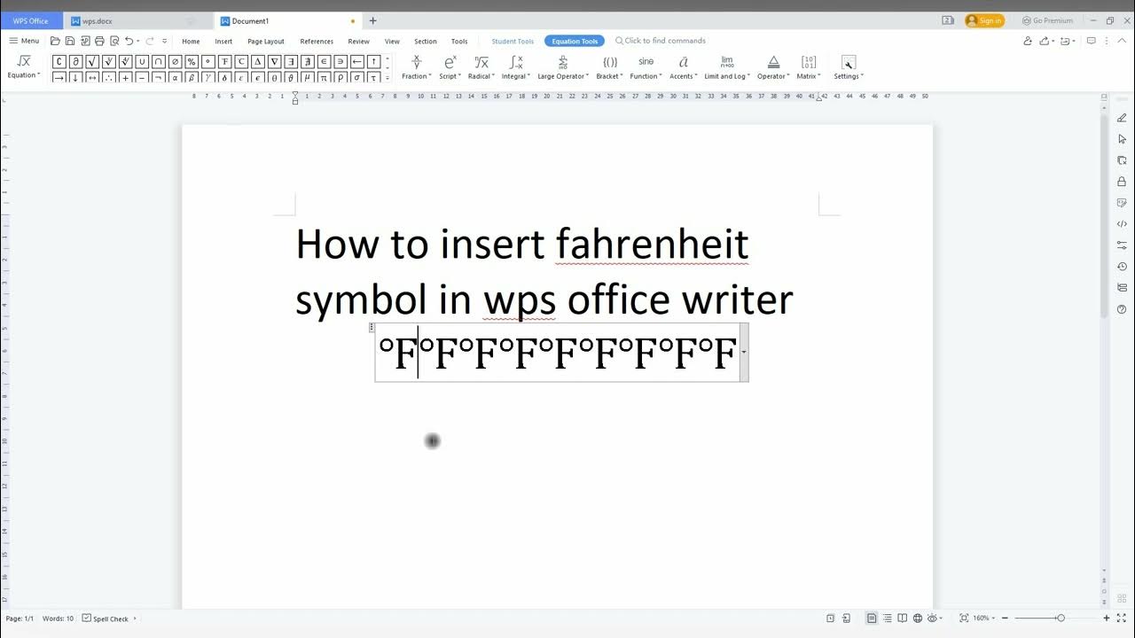 How To Insert Fahrenheit Symbol In Wps Office Writer YouTube how-to-insert-fahrenheit-symbol-in-wps-office-writer-youtube