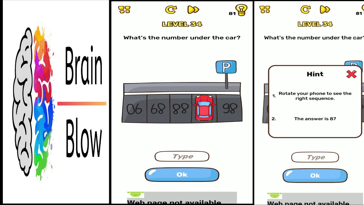 Brain Blow Level 34 Solution - YouTube