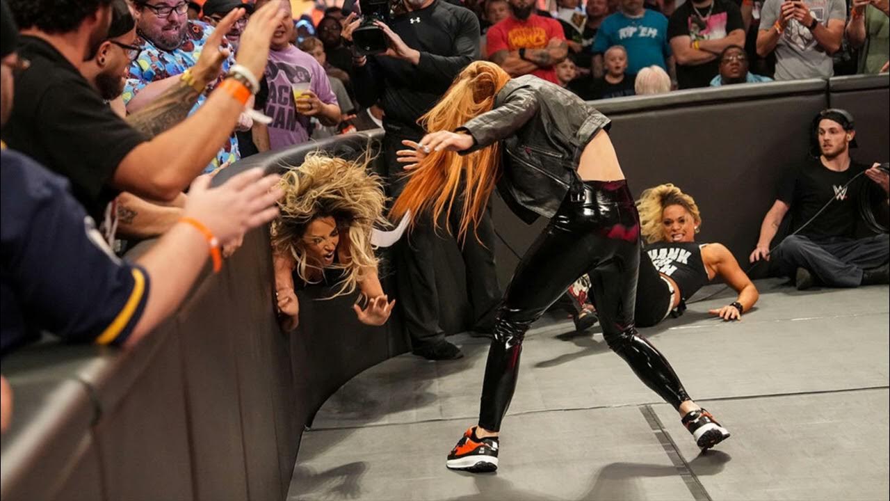 Becky Lynch Attacks Trish Stratus & Zoey Stark on WWE Raw (Jun. 19, 2023) - YouTube