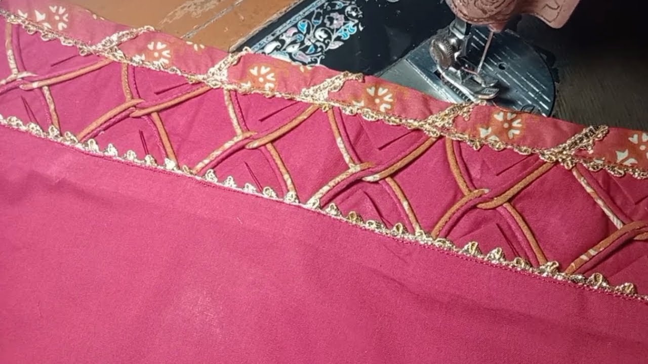 Make a Fabric Dori And Most Beautiful Trouser Design|Gotta Patti Fabric ...
