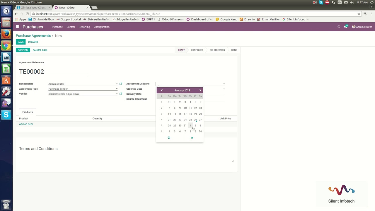 Sales Purchase process on Odoo 11 - YouTube