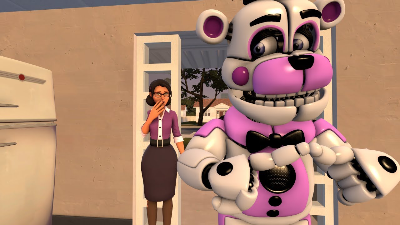 [sfm/fnaf] funtime freddy is interested in the house and wants to eat ...