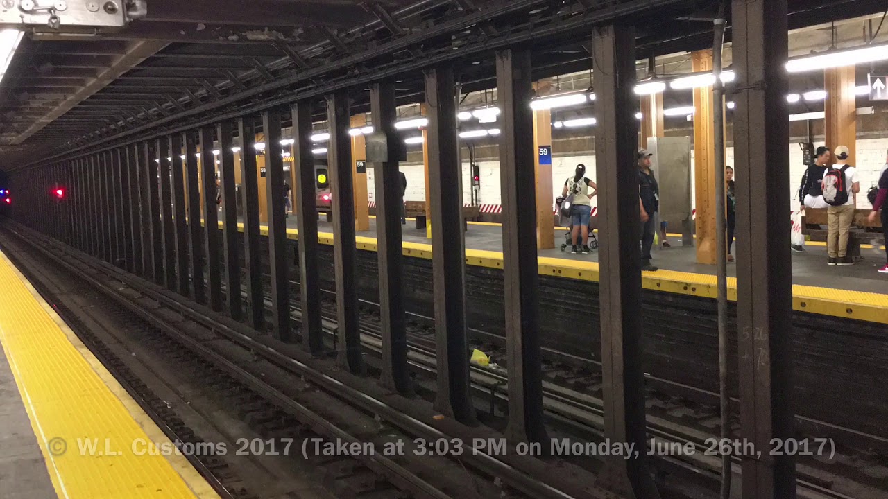 Bay Ridge-95th Street, Brooklyn-bound R46 (R) train arrives at ...