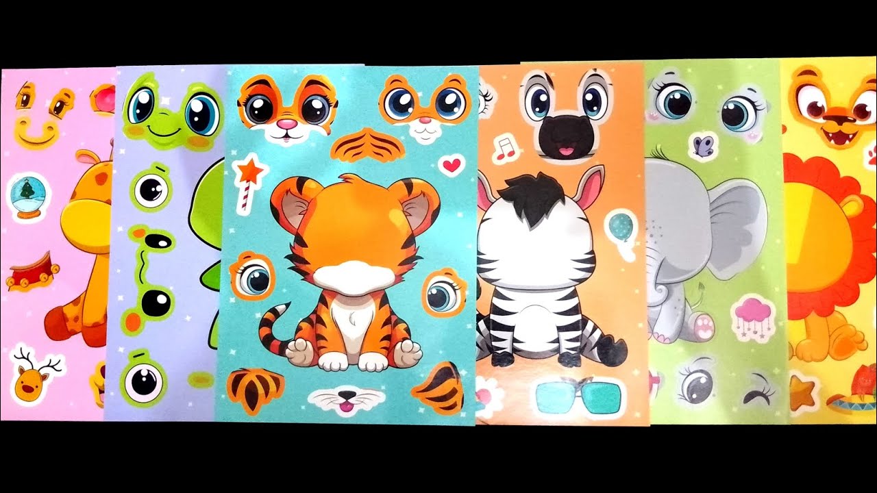 [paper diy] Dekorasi stiker binatang singa, gajah, zebra #stiker # ...