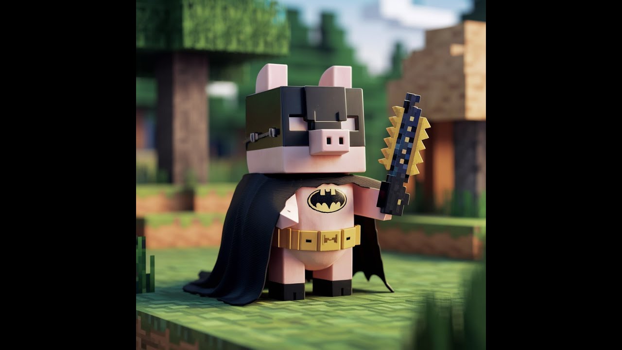 How to spawn batpig and batman in minecraft - YouTube