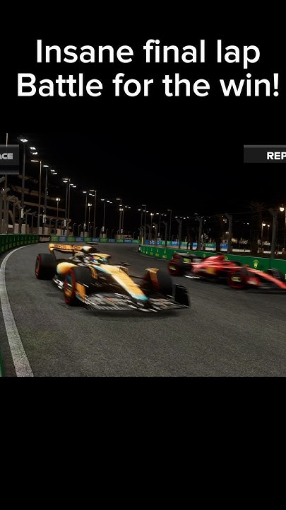 INSANE final lap battle for the win - skyfall edit #f1 #f123game #shorts - YouTube
