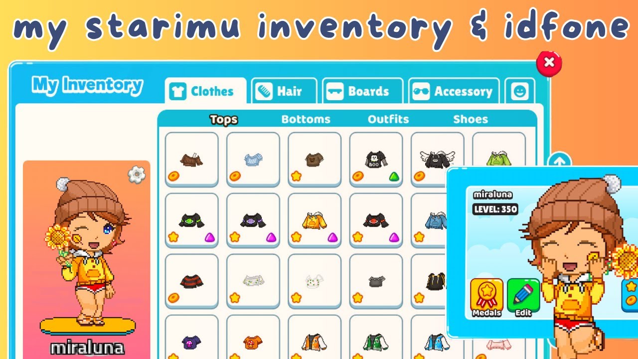 my starimu inventory + idfone - YouTube