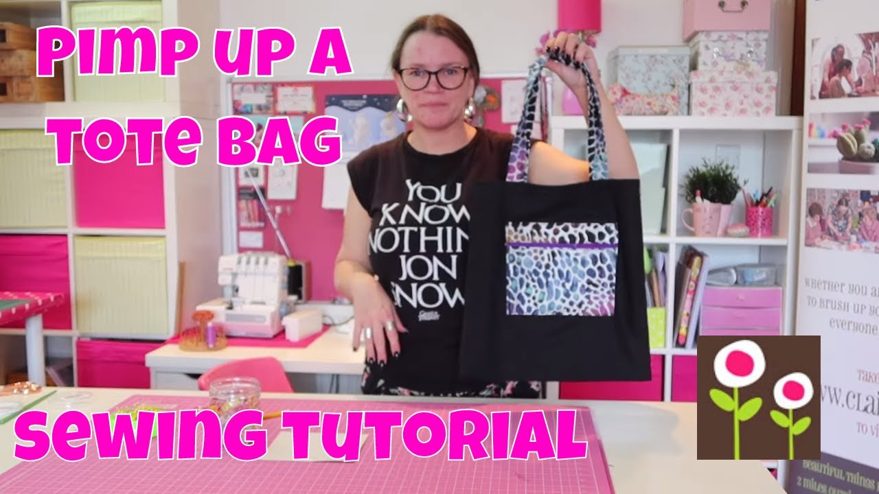 How to pimp up a plain tote bag with the addition of a zip pocket and ...