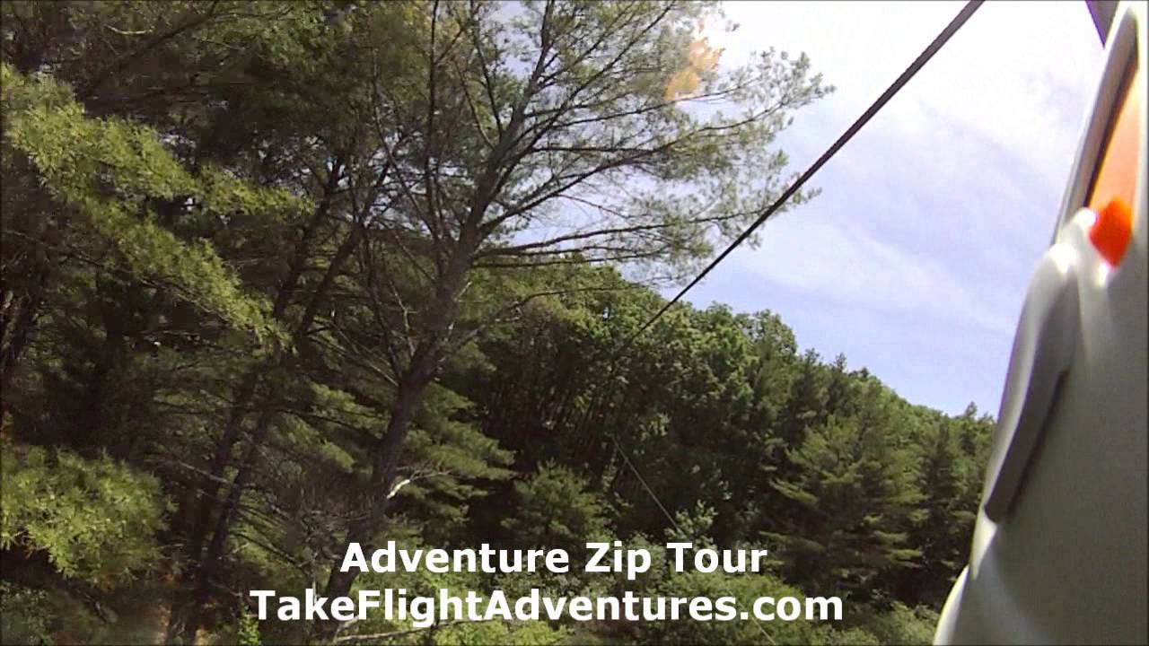 Take Flight Aerial Adventure Course: Adventure Zip Tour - YouTube