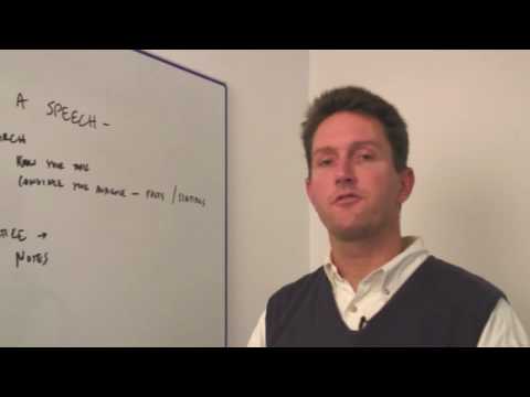 Teaching English : How to Prepare a Speech - YouTube