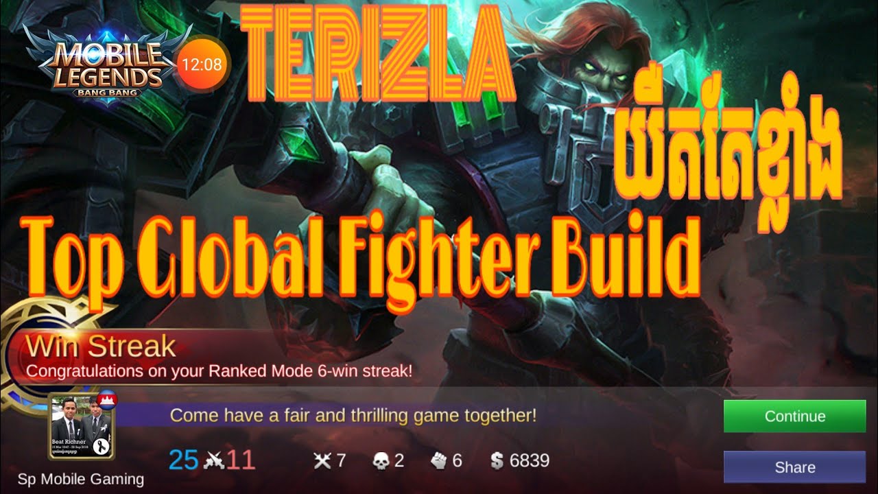 Terizla Top Global Fighter Build | Terizla Mobile Legends - YouTube