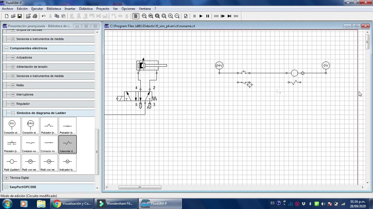 tutorial basico de fluidsim y control eléctrico ladder - YouTube