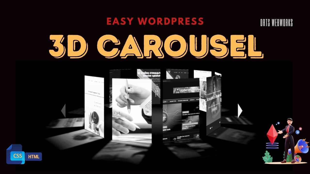 How to Create a Beautiful 3D Image Carousel For Your Website - YouTube