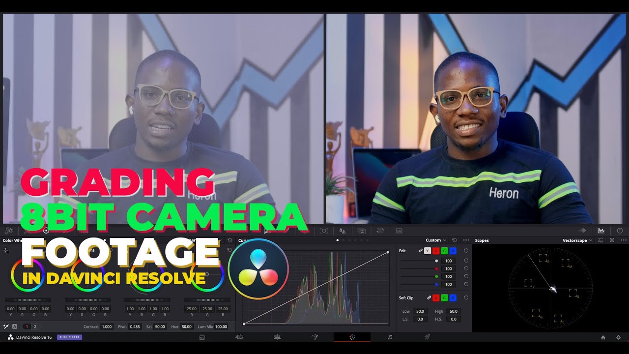 Grading 8 bit camera footage - YouTube