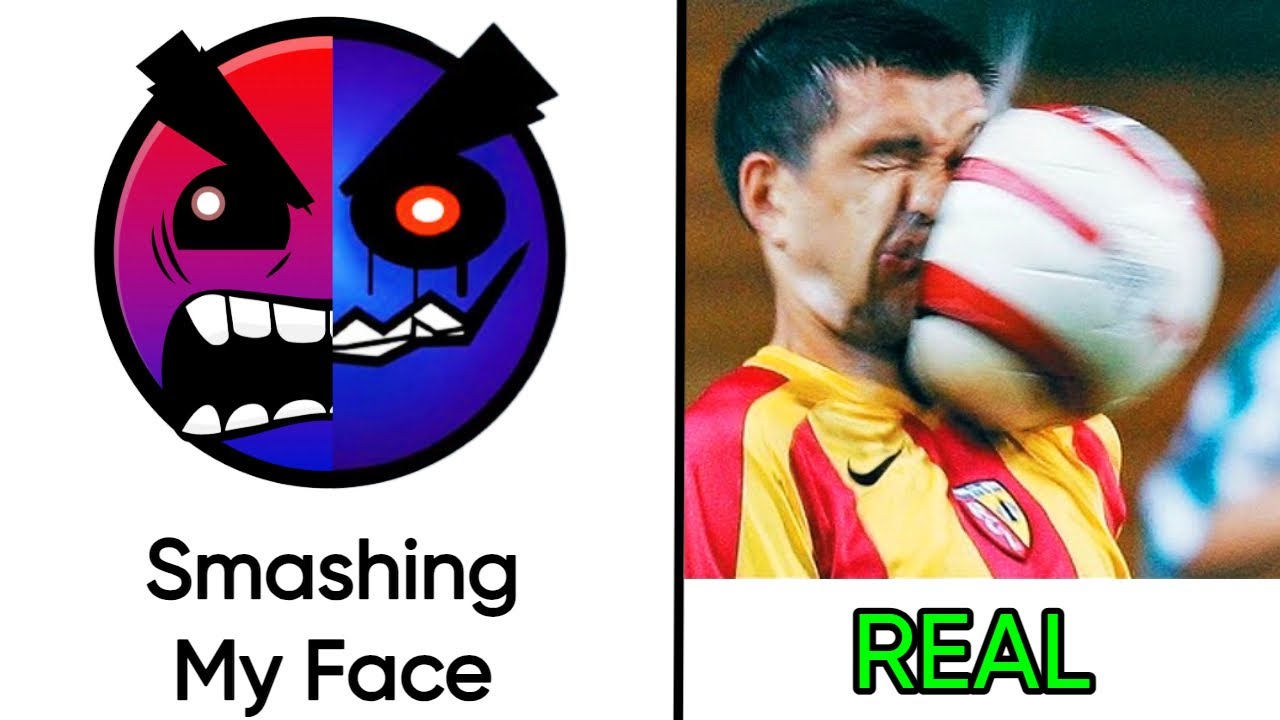 Geometry Dash Faces But It's ALL Anger In My Face In REAL LIFE - YouTube