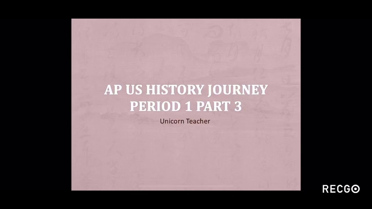 AP US History Period 1 Part 3 - YouTube