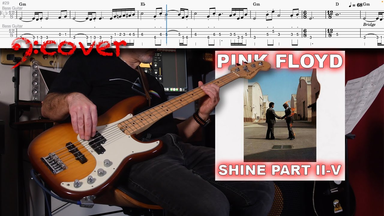 Pink Floyd - Shine On You Crazy Diamond PII-V - Bass Cover with Tabs in ...