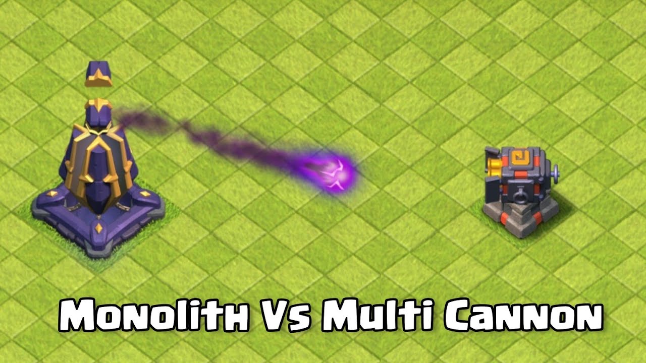 Monolith Vs Multi Cannon | Coc New Update 2.0 - Clash Of Clans - YouTube