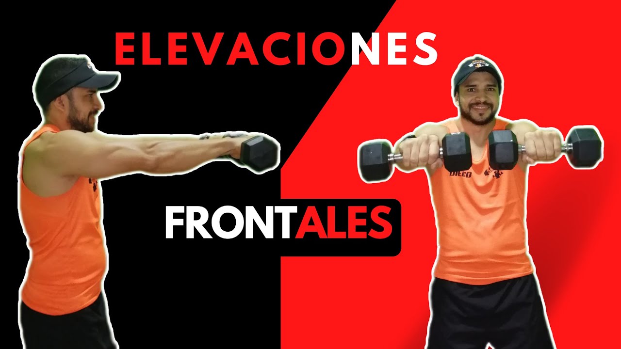 ¿Cómo hacer elevaciones frontales con mancuernas? "La mejor TECNICA"👨🏽 ...