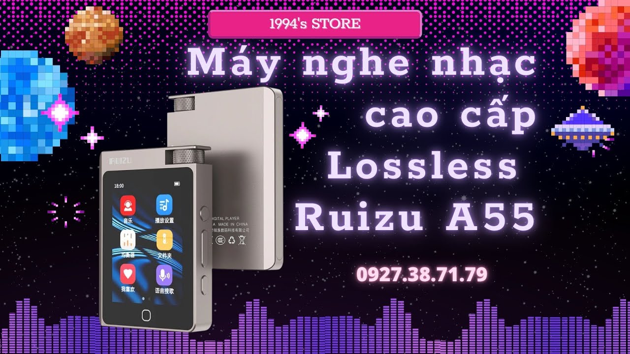 Ruizu A55 - Máy nghe nhạc cao cấp nhất của Ruizu - Làm DAC rời cho máy ...