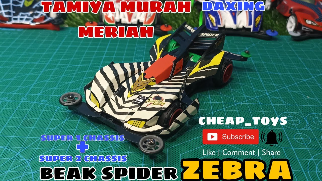 UNBOXING BEAK SPIDER ZEBRA dari daxing nih guys, perpaduan chassis s1 ...