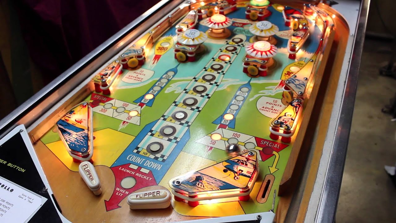 1967 Williams Apollo Pinball - YouTube