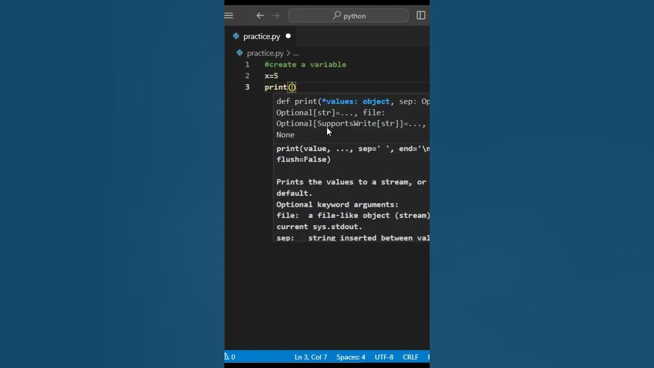 Create A Variable ☺🤒🧐python Pythonprogramming Coding Programming Code Coding Youtube
