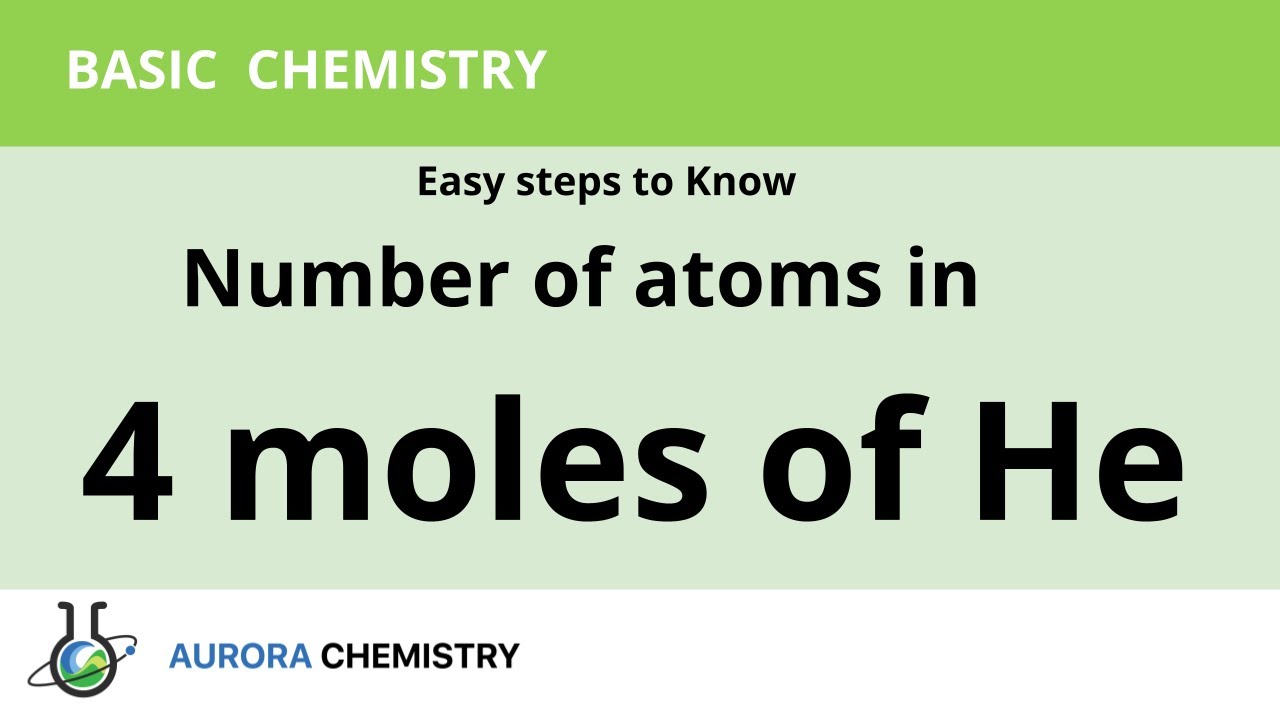 Calculate the number of atoms in 4 moles of Helium. - YouTube