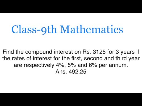 Find the compound interest on Rs. 3125 for 3 years if the rates of ...