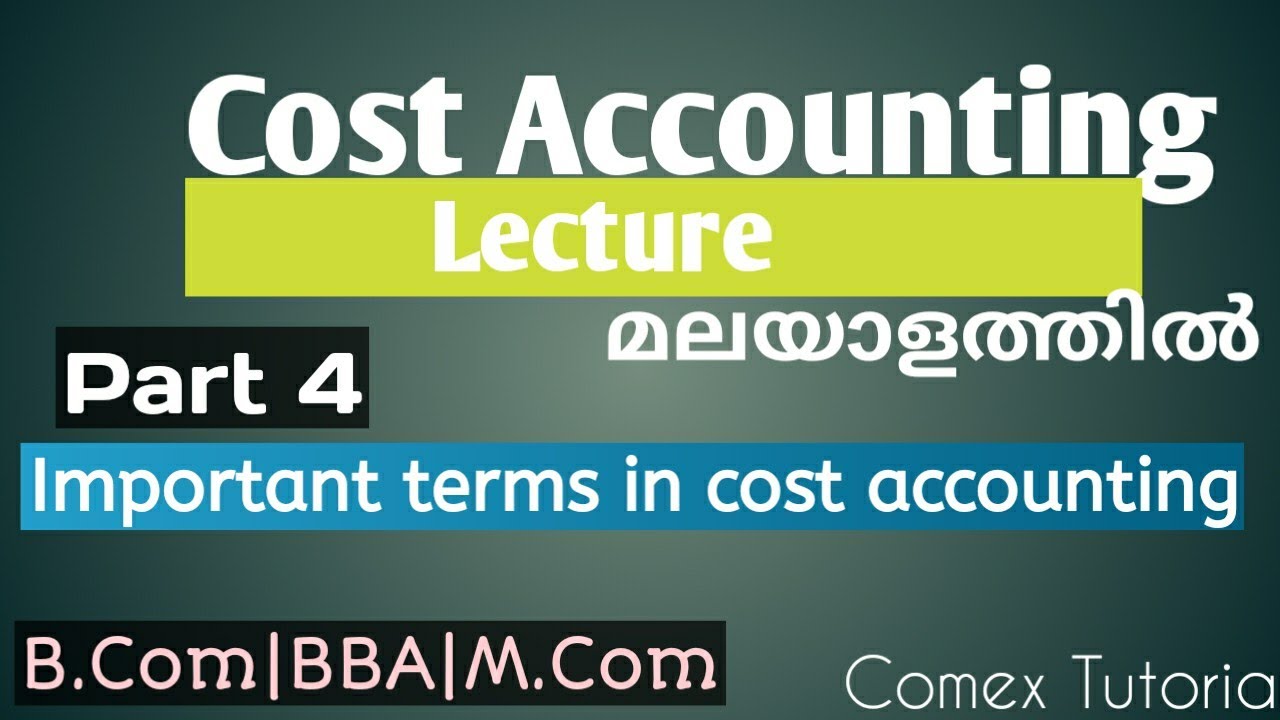 Cost accounting lecture 4/ Cost object, cost center, cost unit, cost ...