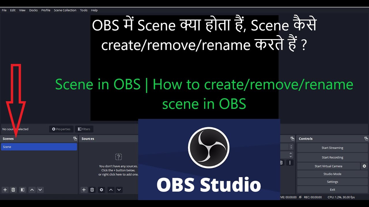 Scene in obs studio | How to create, remove, rename and use obs scene ...