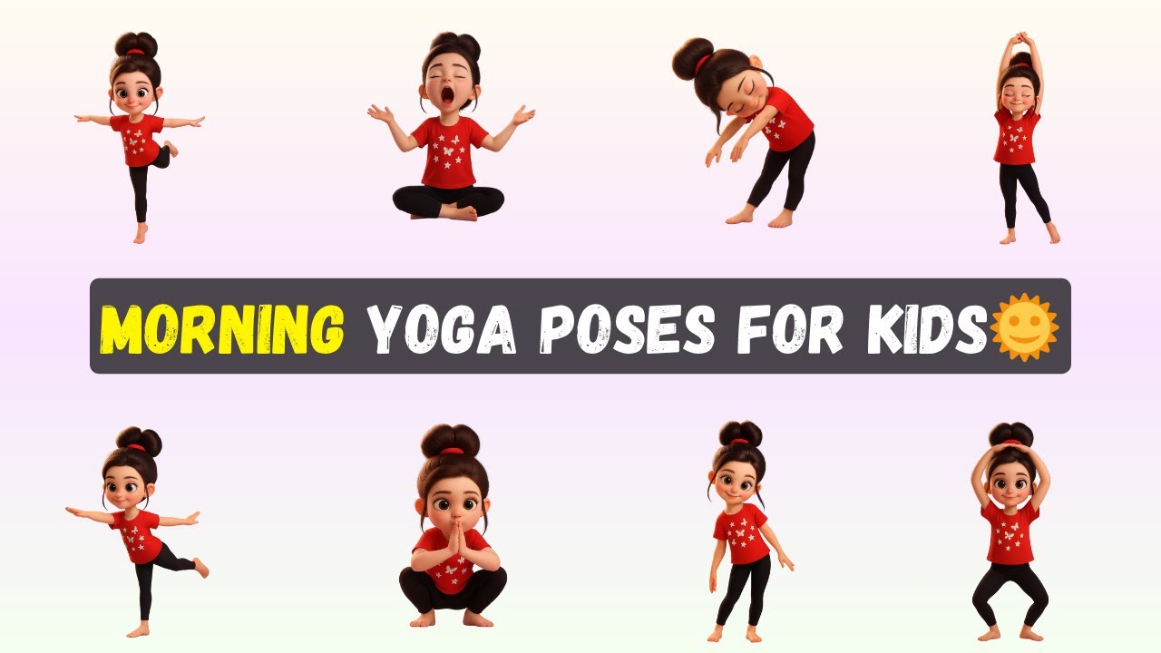 Kids Morning Yoga Poses 🌞 | Fun Stretches, Mindful Start & Brain Breaks ...