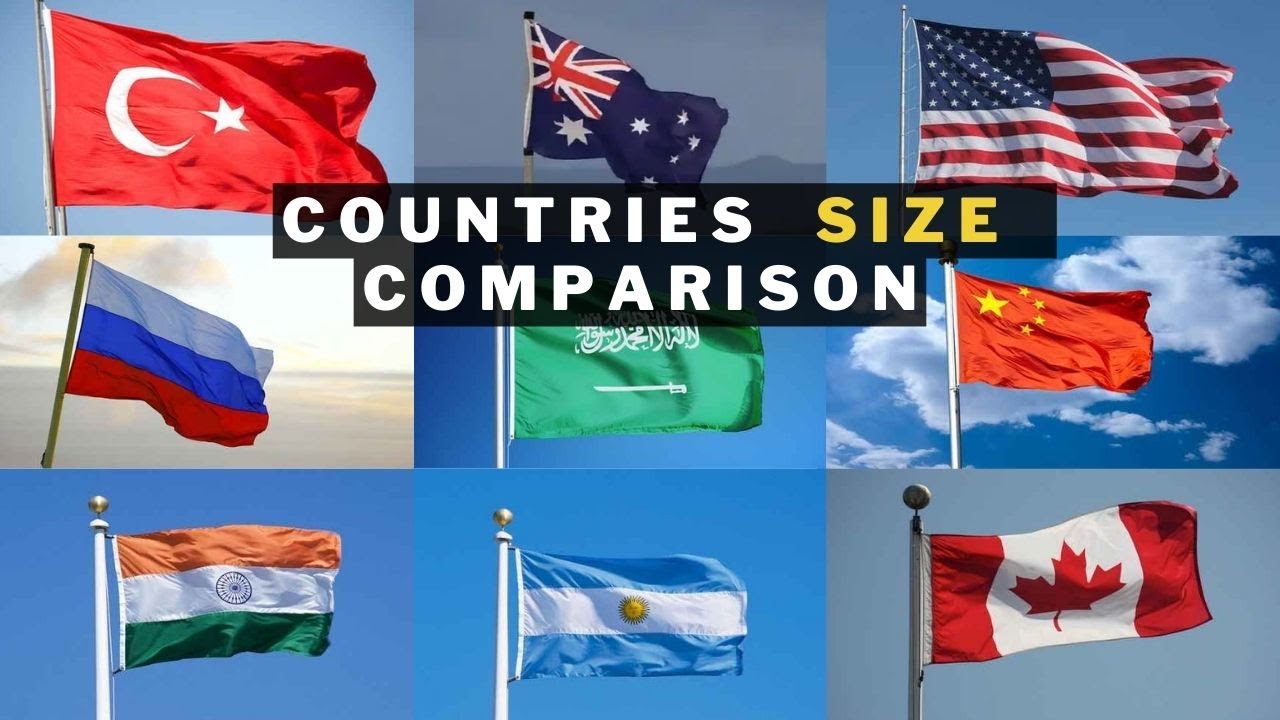 Countries Ranked by Land Area | Countries Size Comparison - YouTube