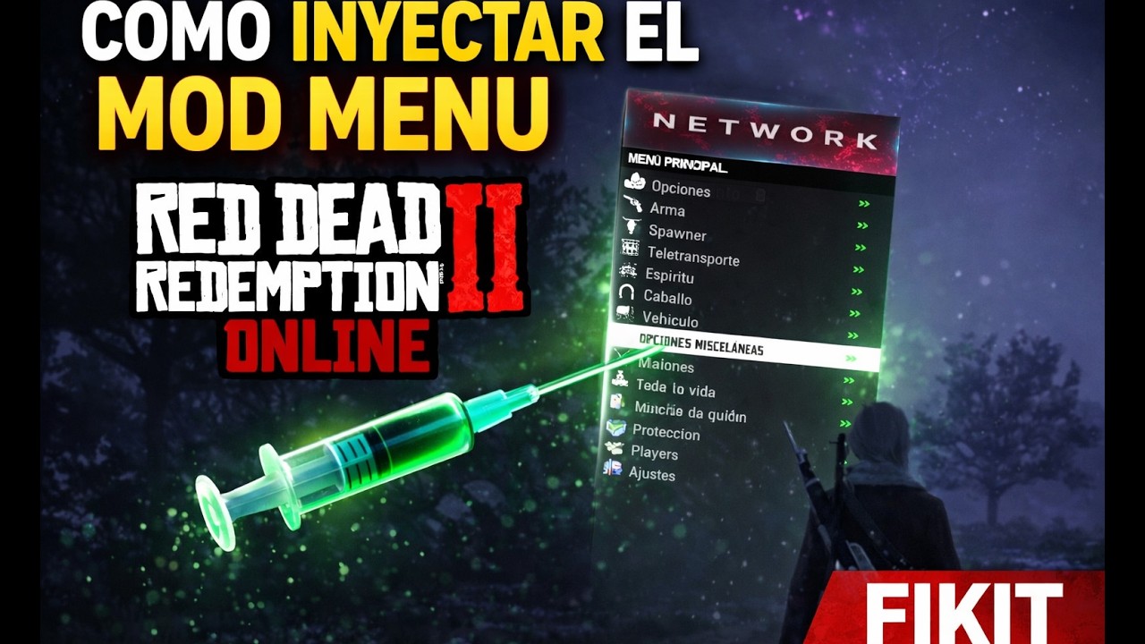 COMO INYECTAR EL MOD MENU FIKIT Red Dead Redemption 2 ONLINE - YouTube