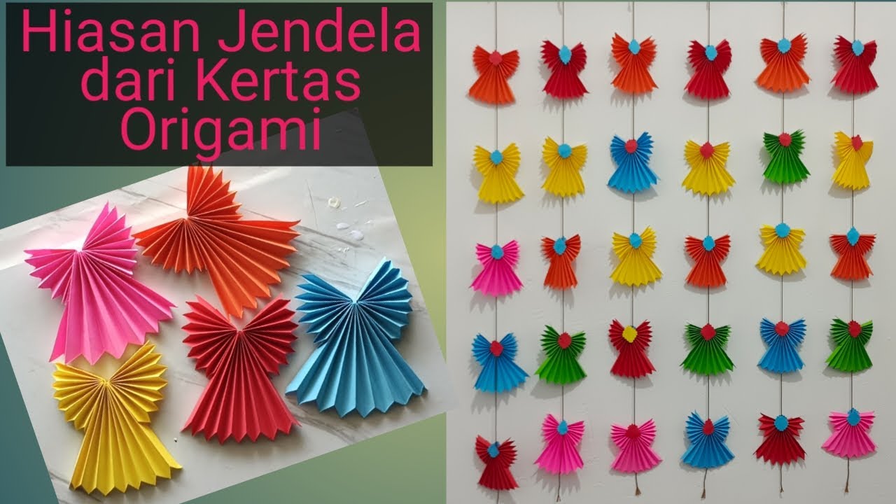 #DIY Hiasan Jendela Kelas dari Kertas Origami | Classroom decoration ...