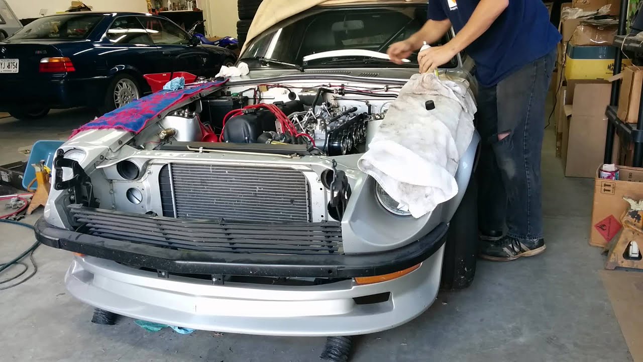 Datsun 240z L28 3.0 L Stroker (2.933 L) - New Cam First Start - YouTube
