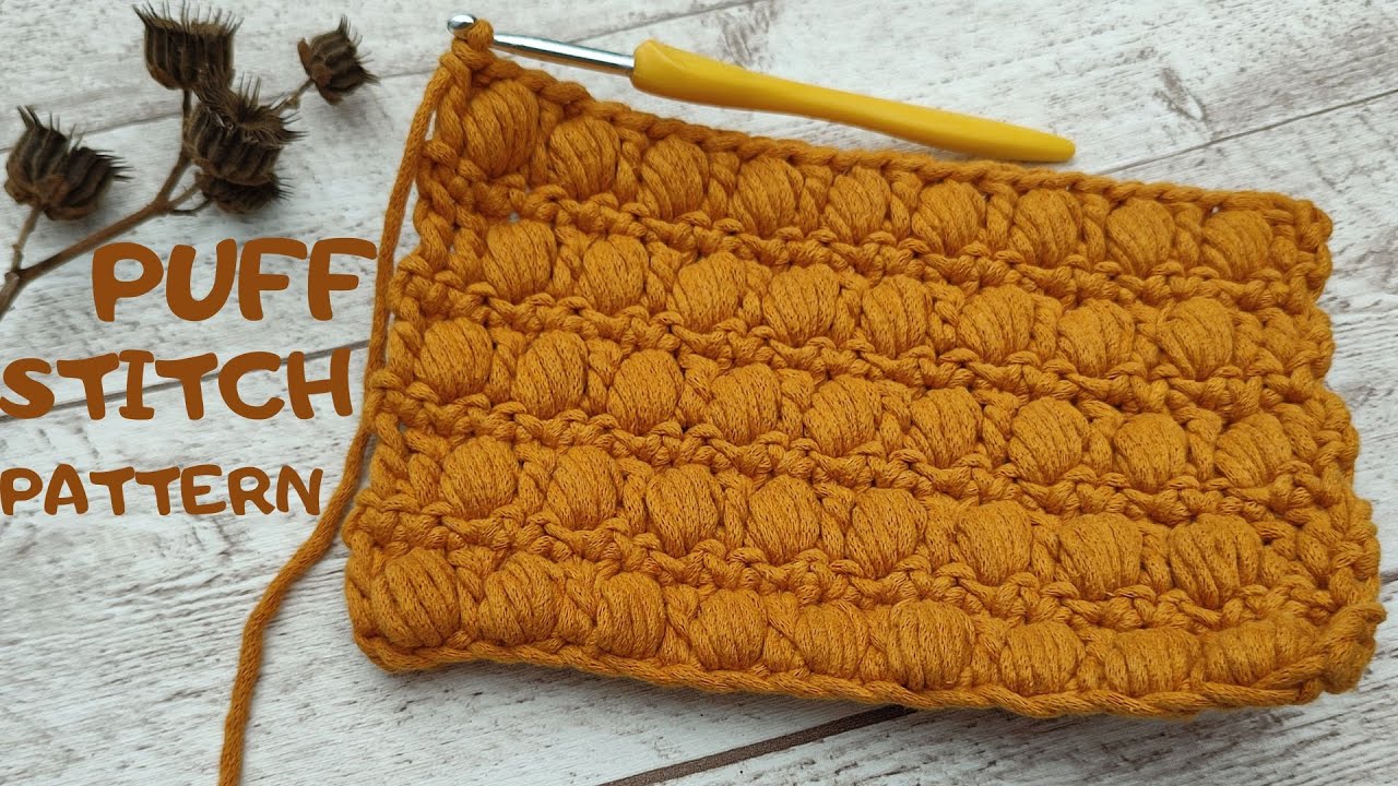 Bumpy Crochet Stitch Pattern | Crochet Puff Stitch for a Bag - YouTube
