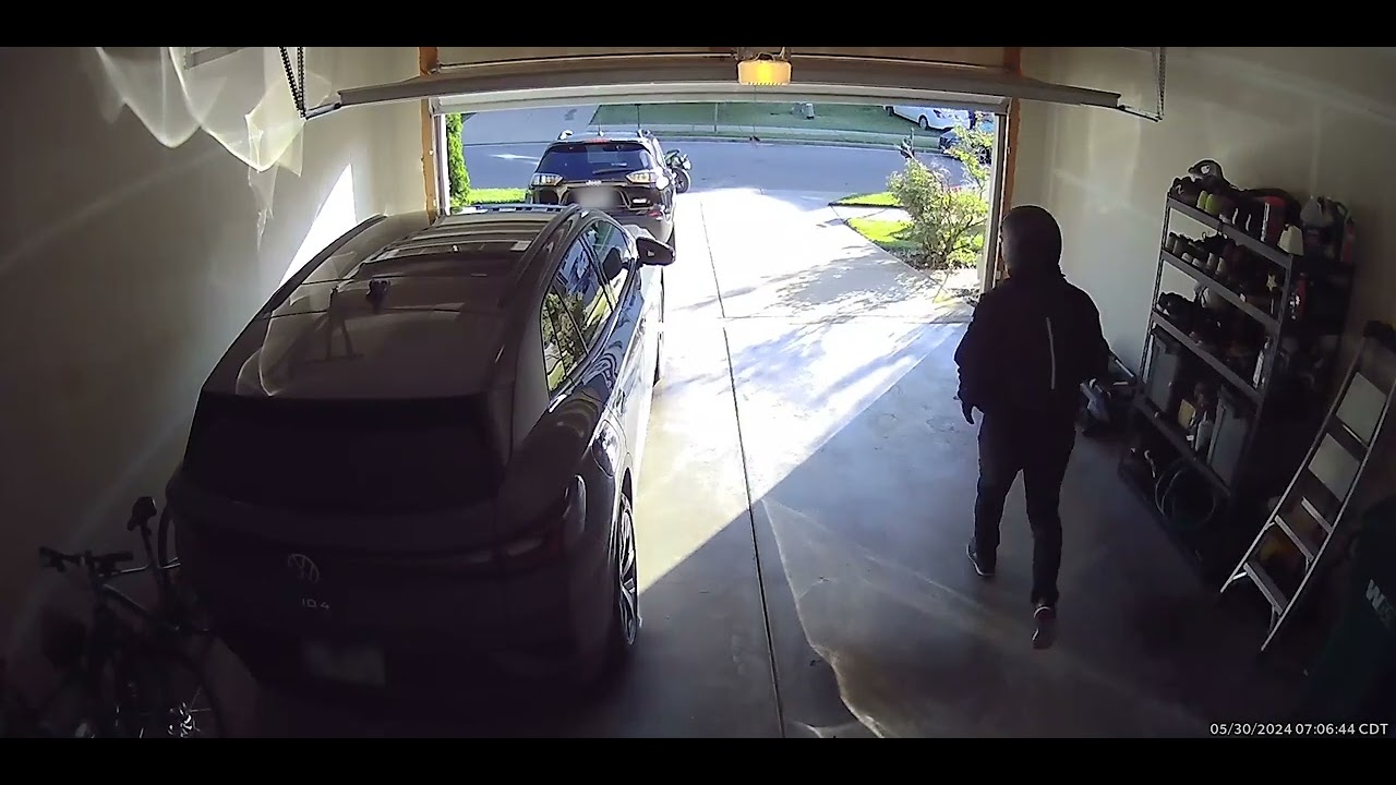 Person Heading Out Bumps Head Into Garage Door - 1506629 - YouTube