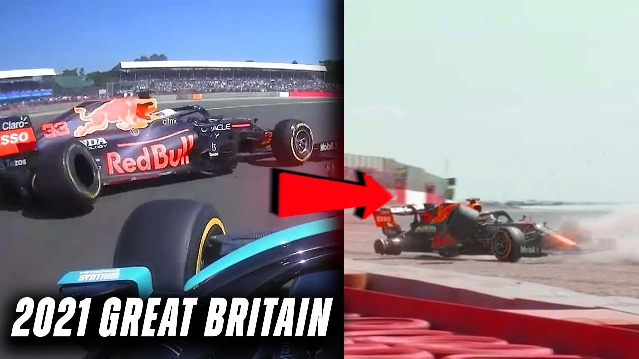 MAX VERSTAPPEN 51G LEWIS HAMILTON silverstone crash #shorts - YouTube