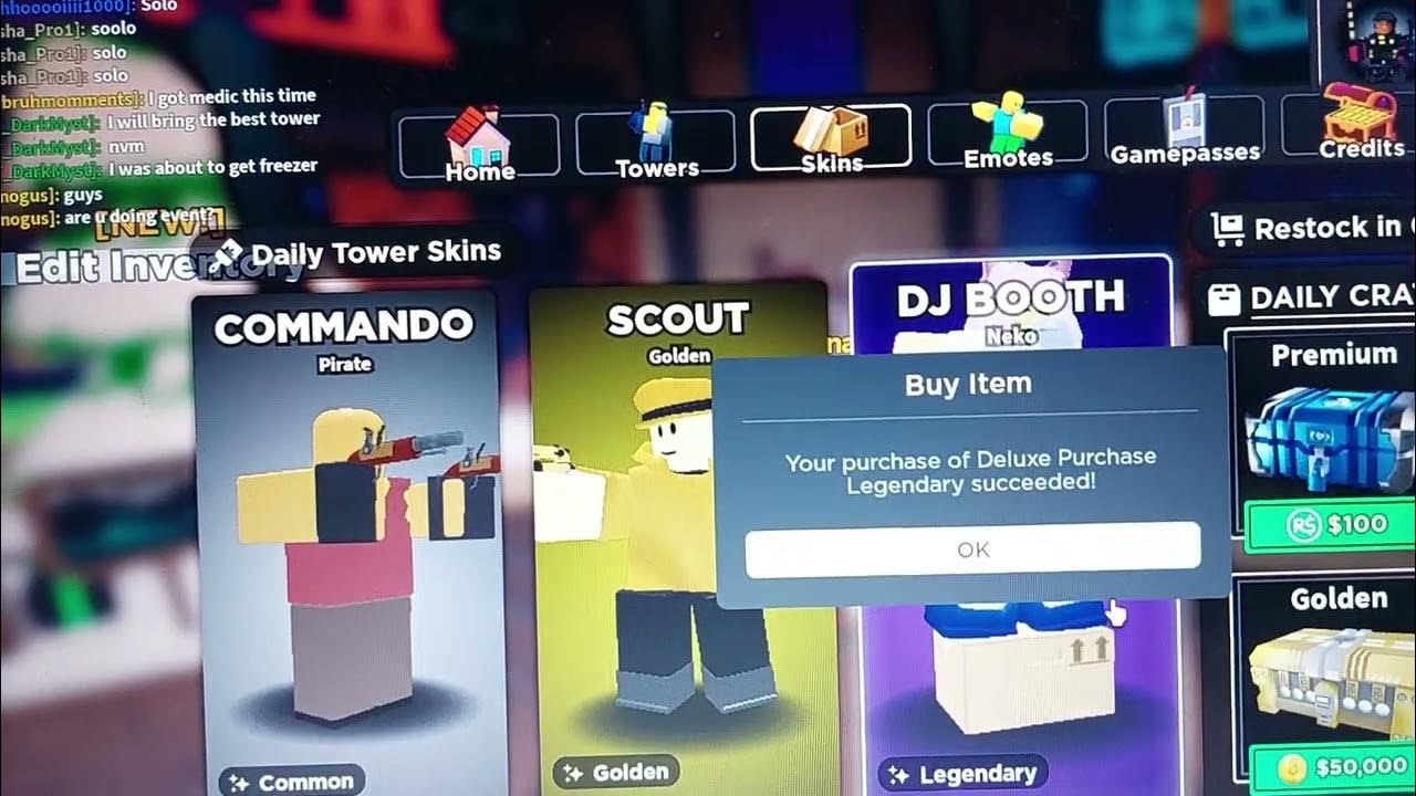 I have buy Neko DJ BOOTH skin in tower defense simulator!! #26 - YouTube